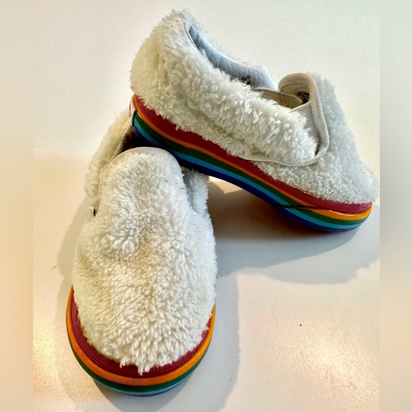 Vans | Shoes | Toddler Kids Sherpa Shearling Rainbow Vans Sneakers ...